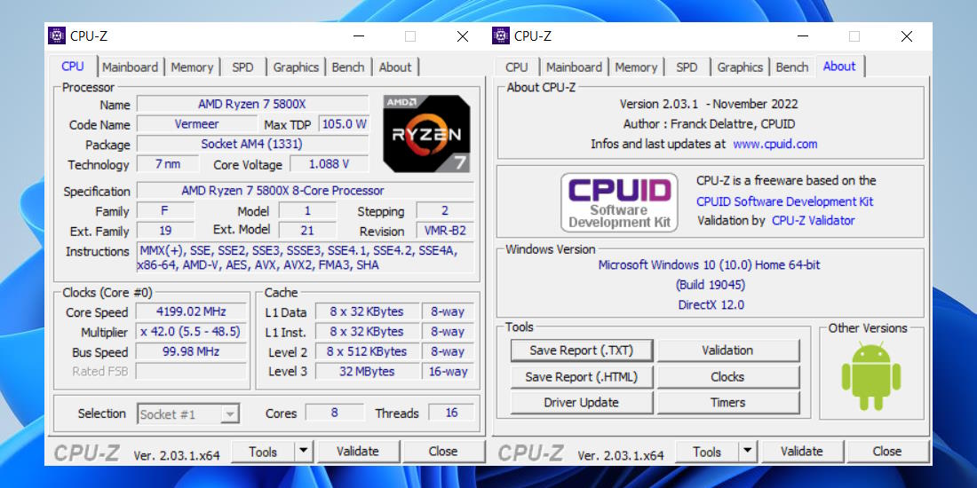CPU-Z – DatiCloud.it
